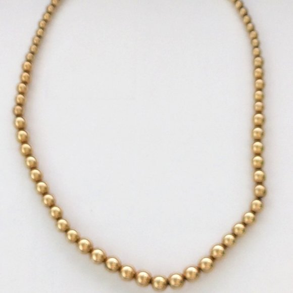Unknown | Jewelry | Vintage 4kt2 Gf Gold Filled Graduated Ball Beaded ...
